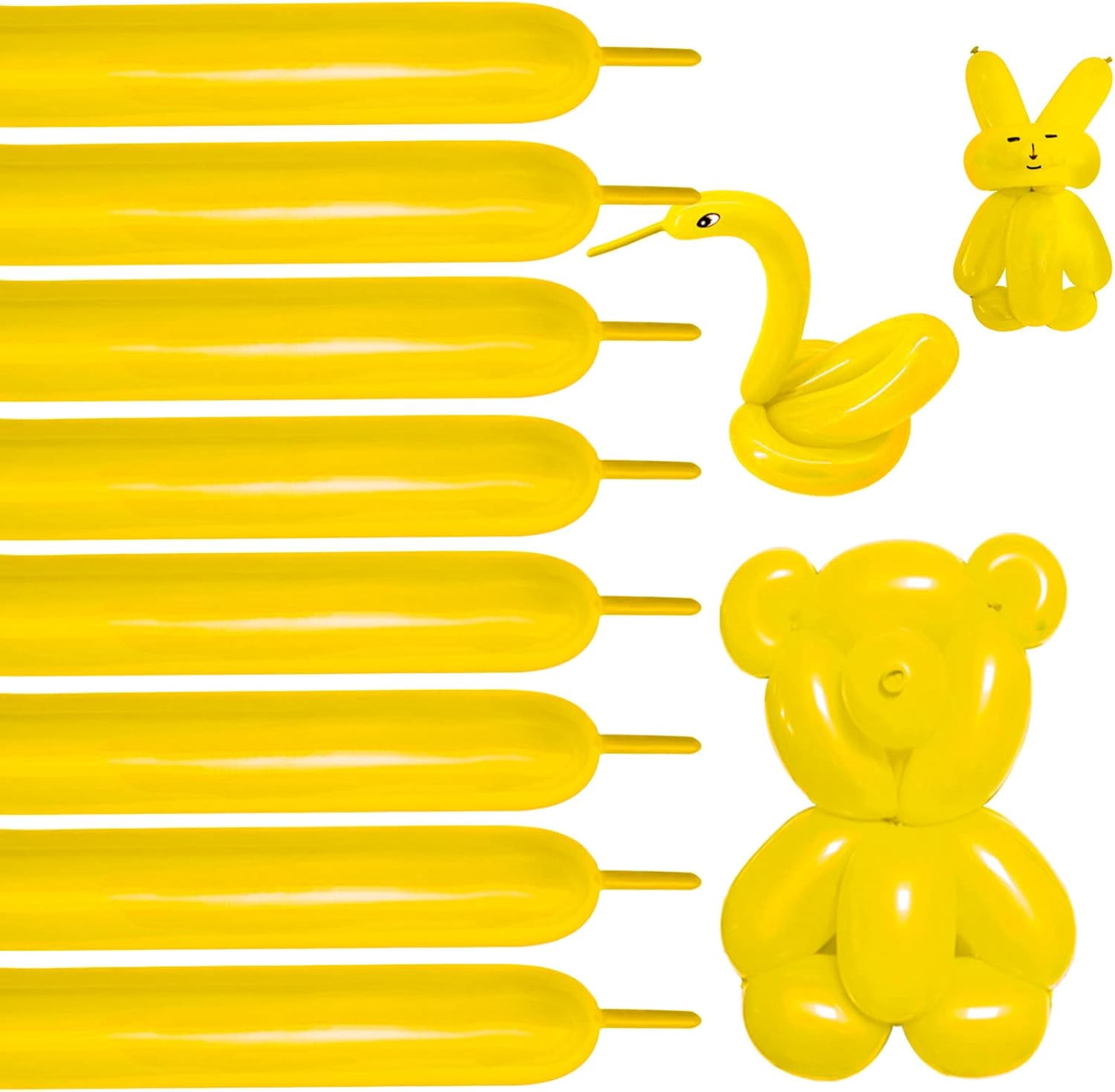 100 clear 260 balloons, clear long and thin balloons, animal balloons ...