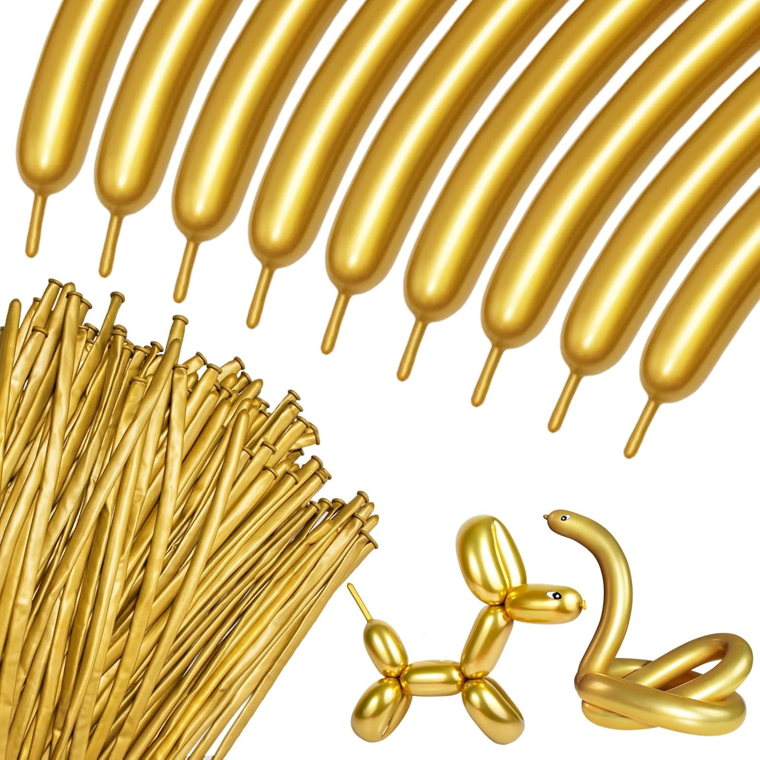 100 clear 260 balloons, clear long and thin balloons, animal balloons ...