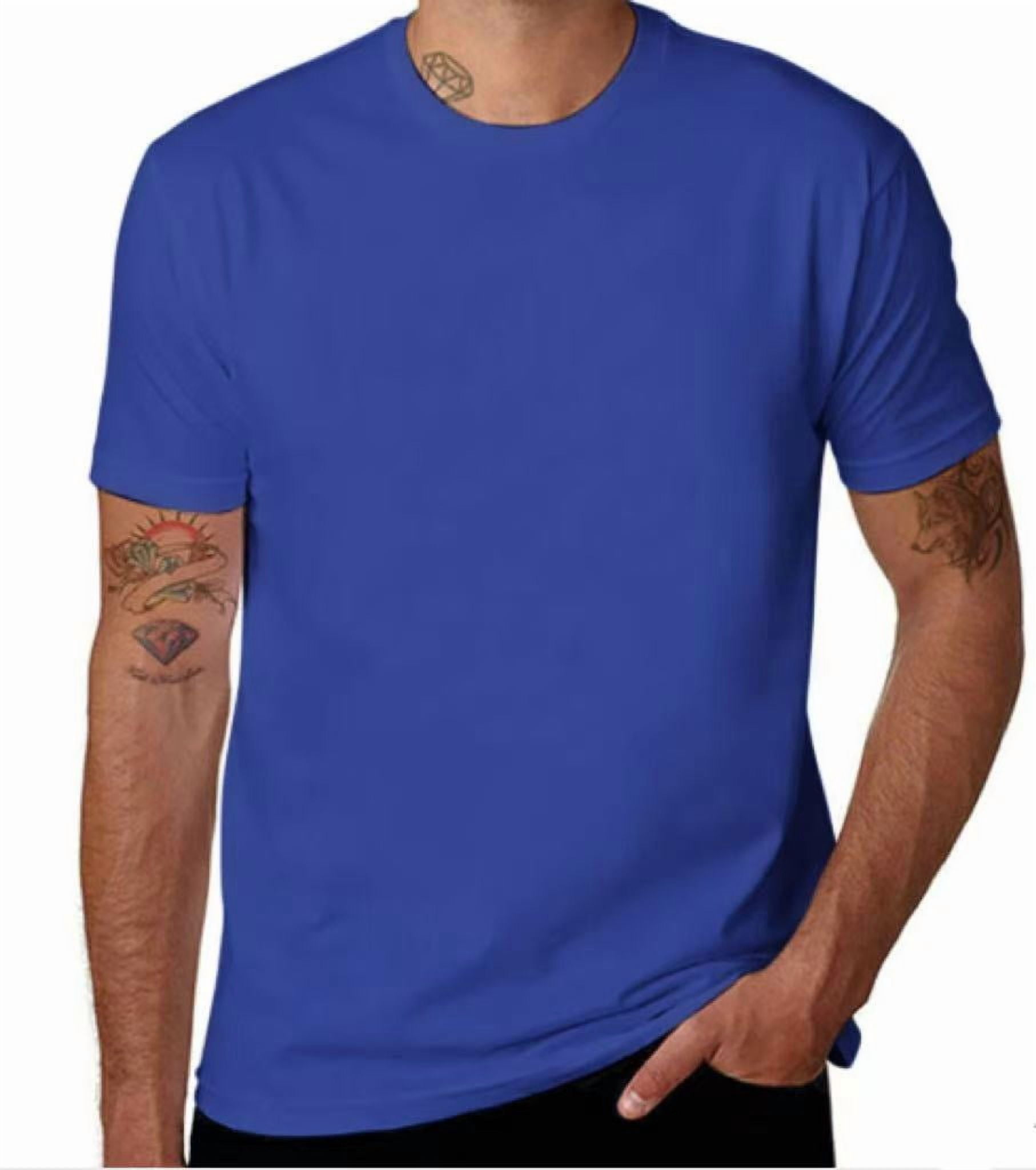 100% cotton Men's Heavyweight Short Sleeve Crew Neck T-Shirt solid ...
