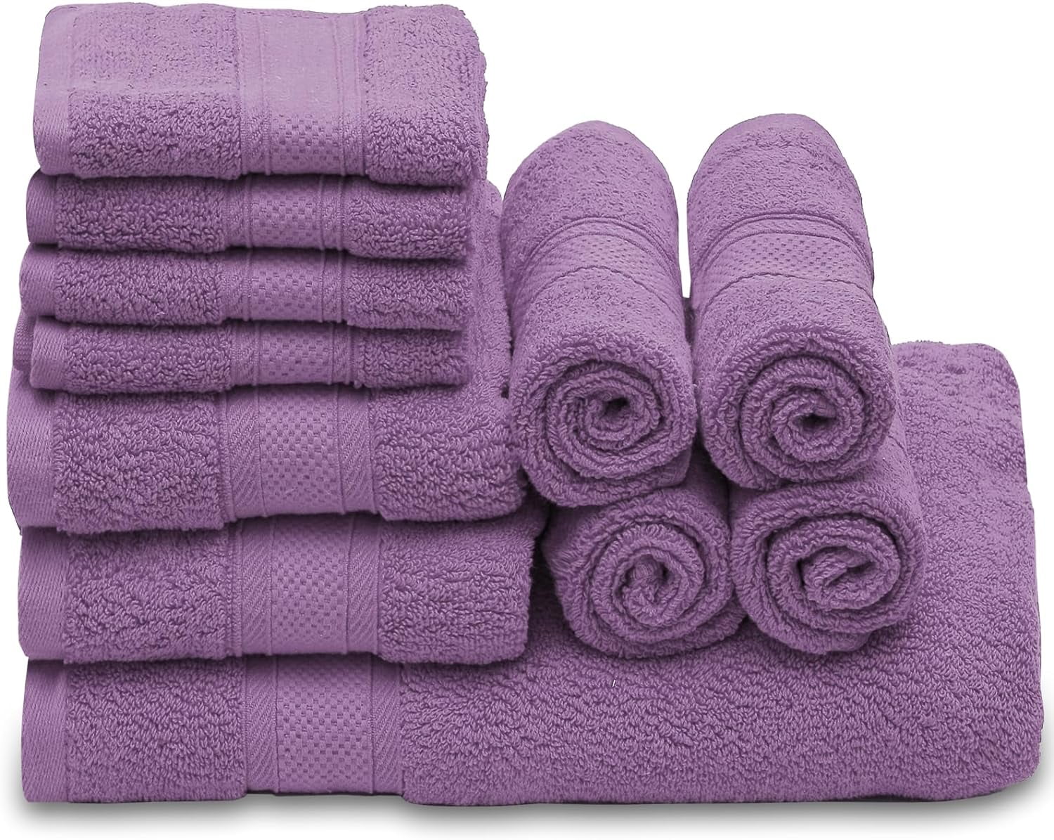 100% cotton bath towel set for bathroom home spa gym shower, contains 1 ...