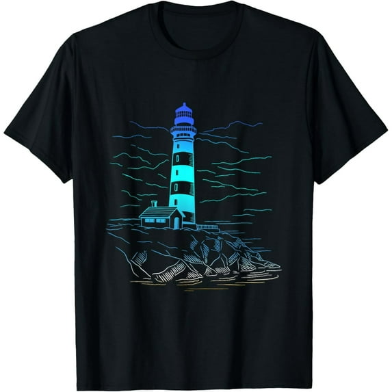 100% cotton tshirts Lighthouse Seaside House Sailing Sea Beach Life ...