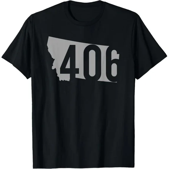 100% cotton tshirts men tee 406 Area Code, Billings, Missoula, Great ...