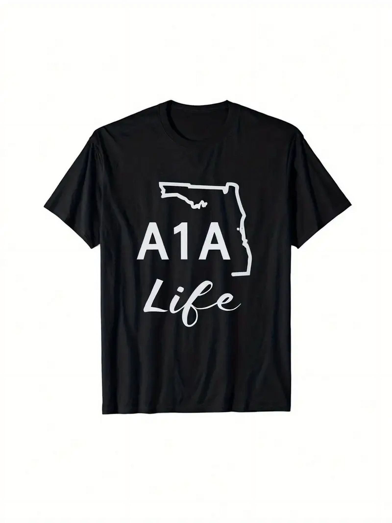 100% cotton tshirts men tee A1A Life Surfing Board Graphic T-Shirt ...