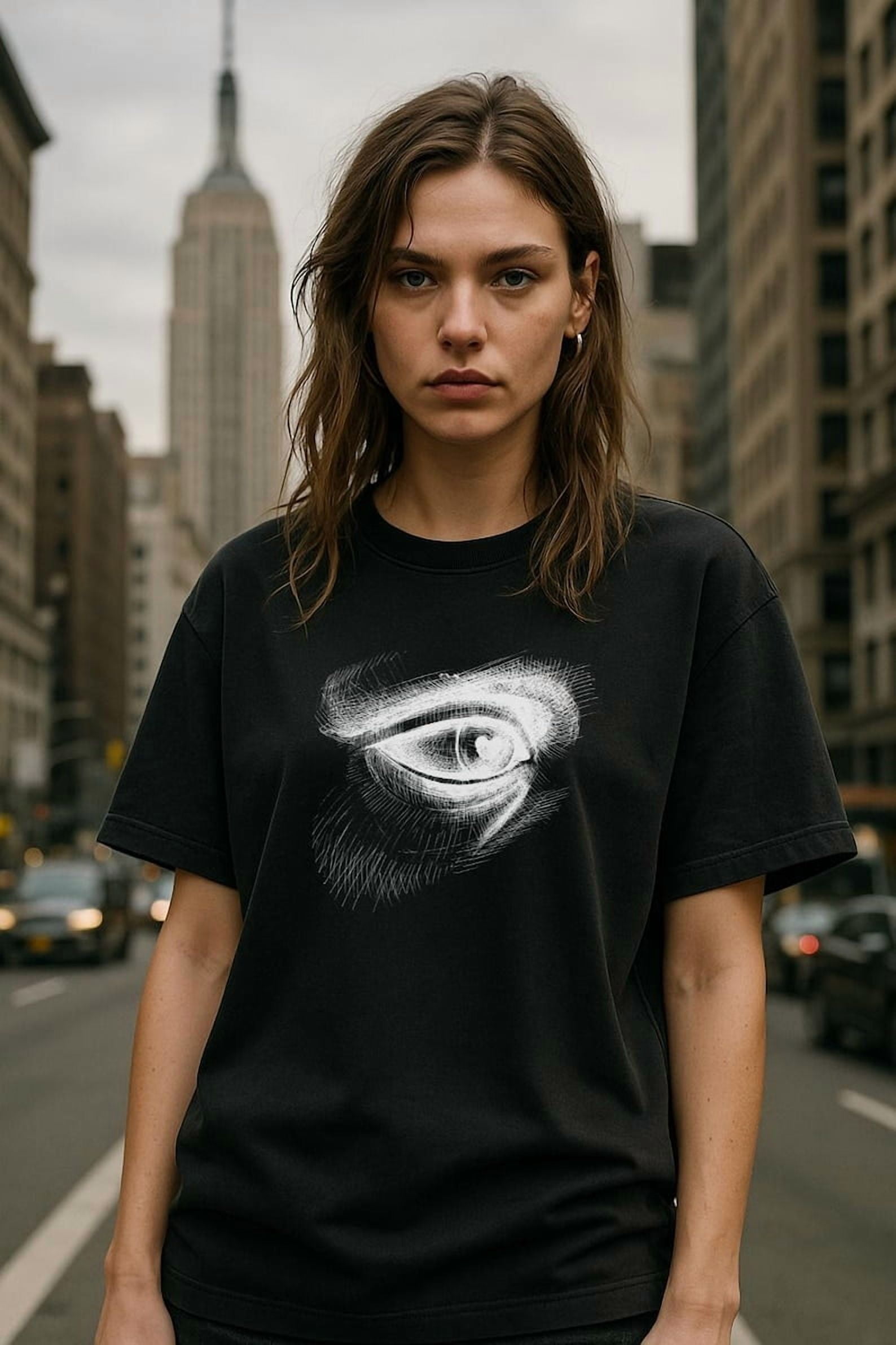 100% cotton tshirts men tee All-Seeing Eye Shirt, Graphic Eye Tee, Dark ...