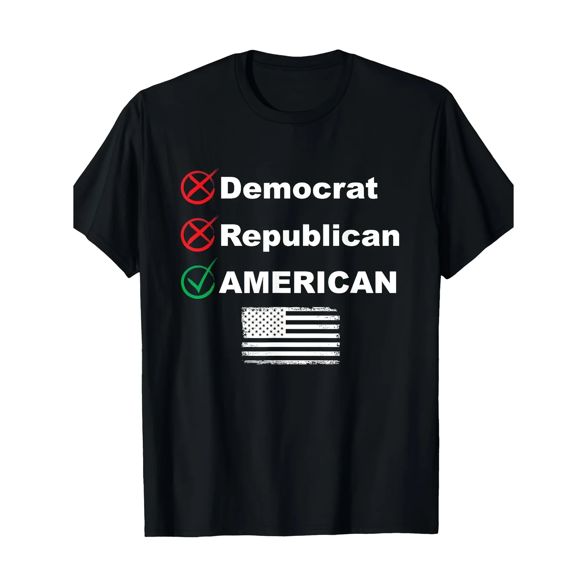 100% cotton tshirts men tee "American, Not Democrat, Not Republican ...