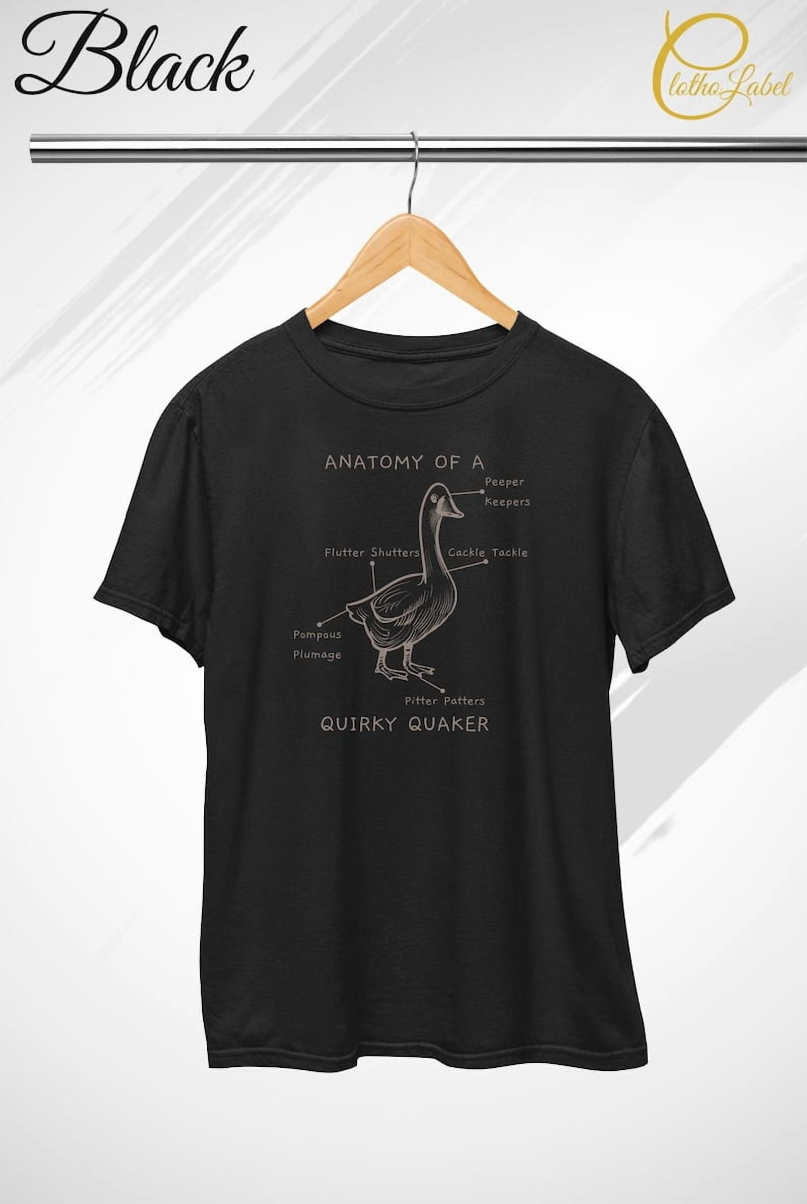 100% cotton tshirts men tee Anatomy Of A Quirky Quaker T-Shirt, Anatomy of Goose, Gift For Geese ...