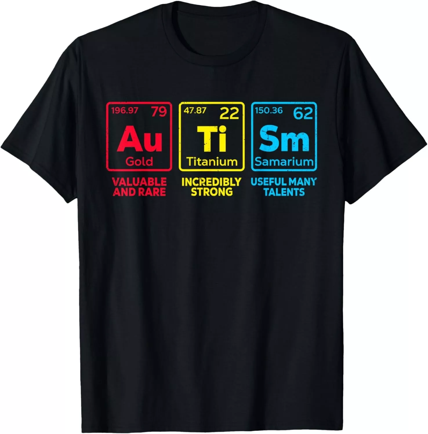 100% cotton tshirts men tee Autism Awareness Women Men s mom Elements ...