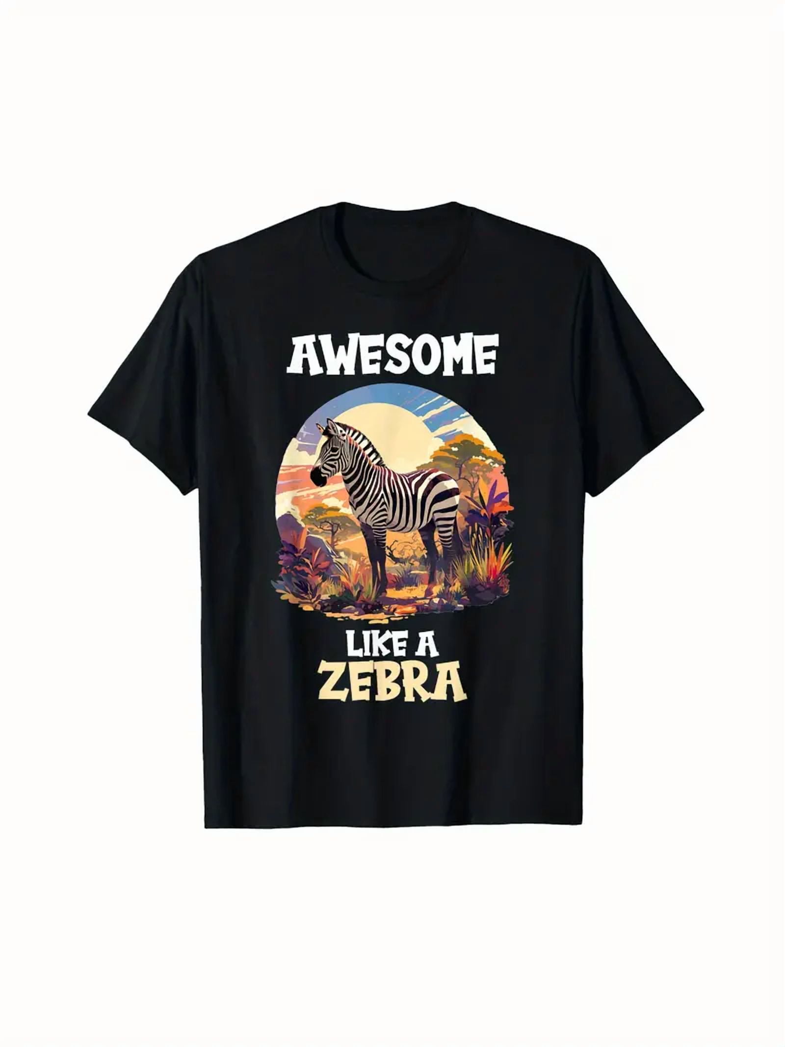 100% cotton tshirts men tee Awesome like a Zebra. Zebras Zebra T-Shirt ...