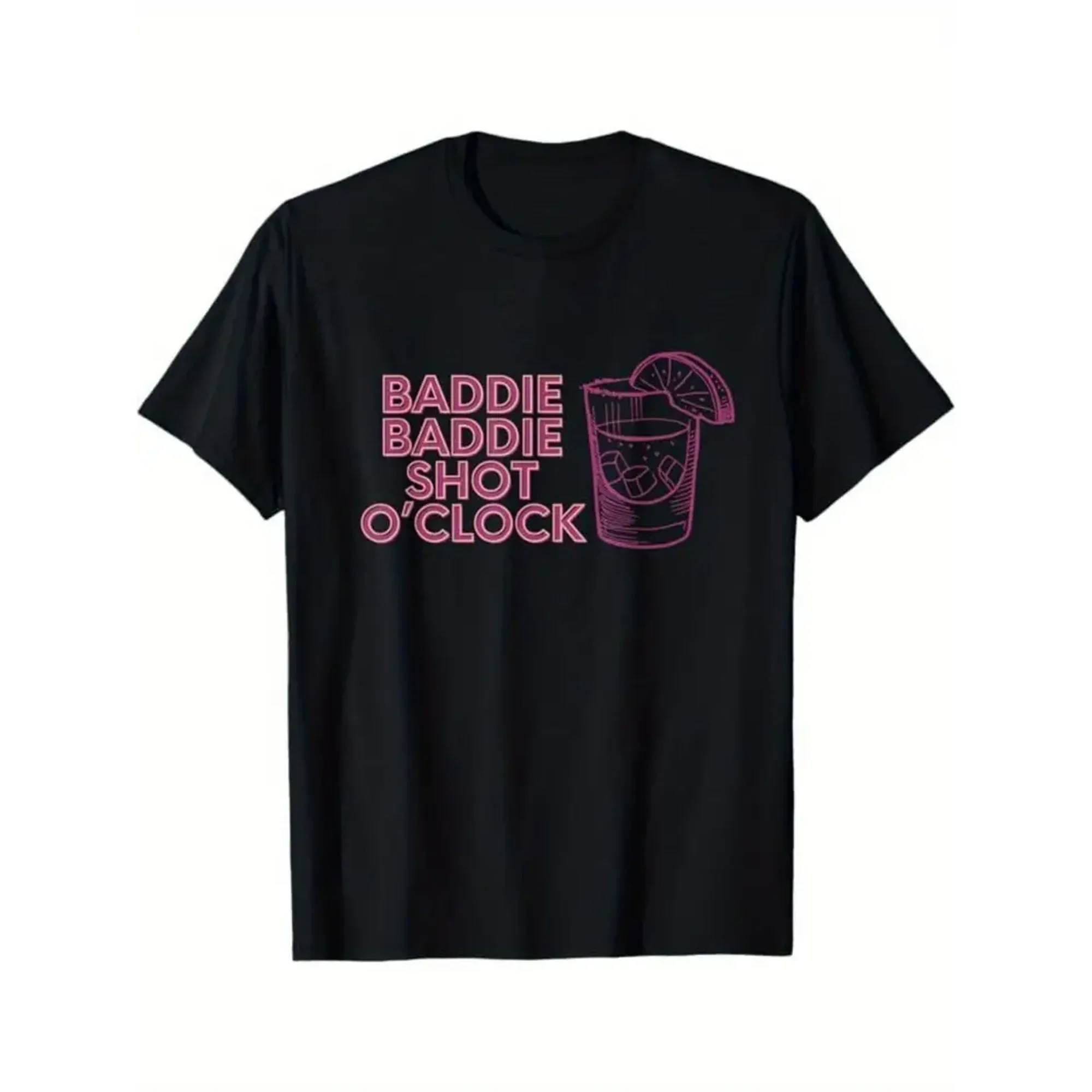100% cotton tshirts men tee Baddie Baddie Shot O'clock' Men's T-Shirt ...