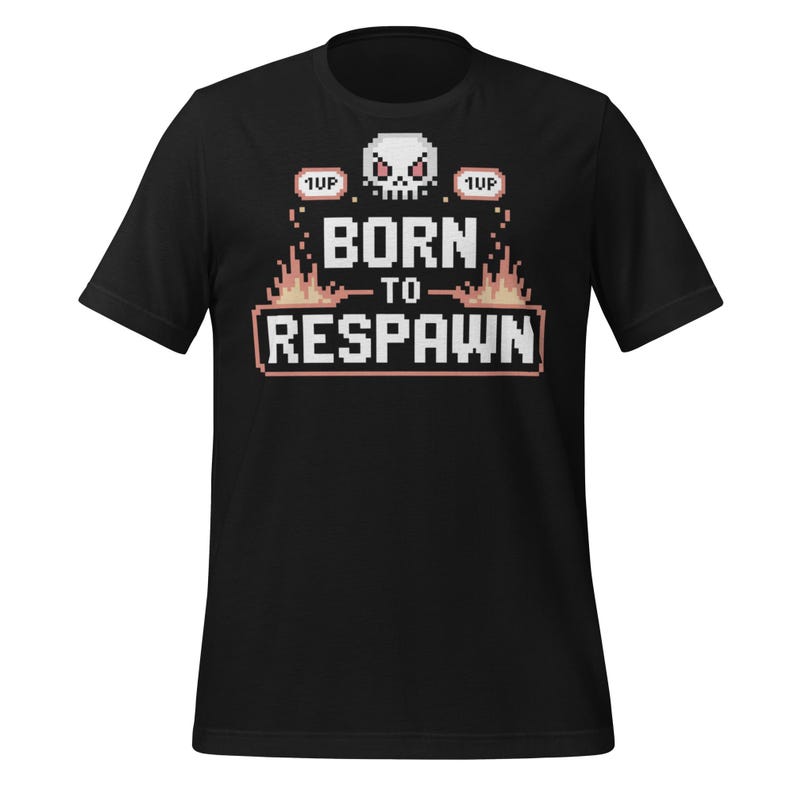 100% cotton tshirts men tee Born to Respawn Gamer Shirt | Funny Retro ...