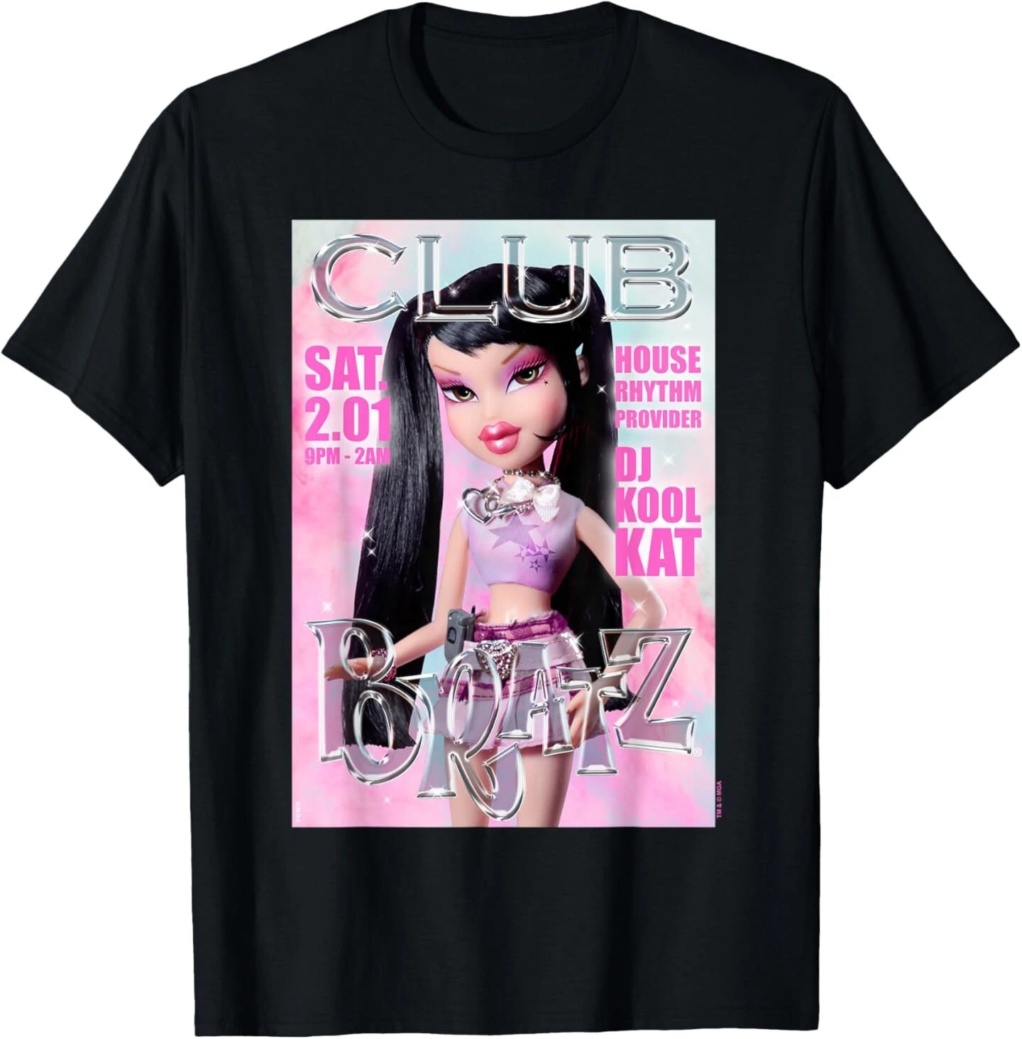 100% cotton tshirts men tee Bratz Club Bratz DJ Kool Kat Jade Magazine Cover T-Shirt - Walmart.com