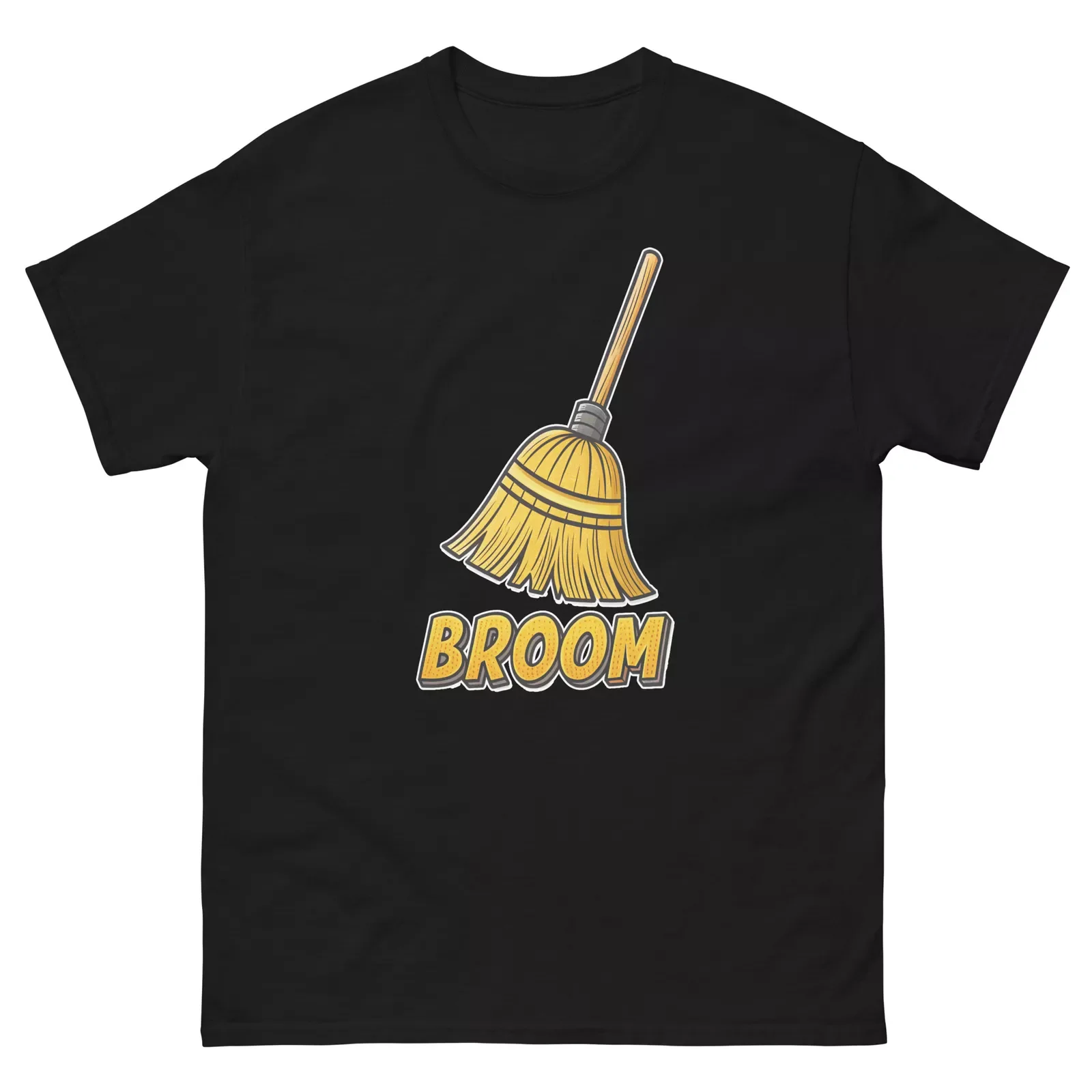 100% cotton tshirts men tee Broom Popular Illustration Object T-Shirt ...