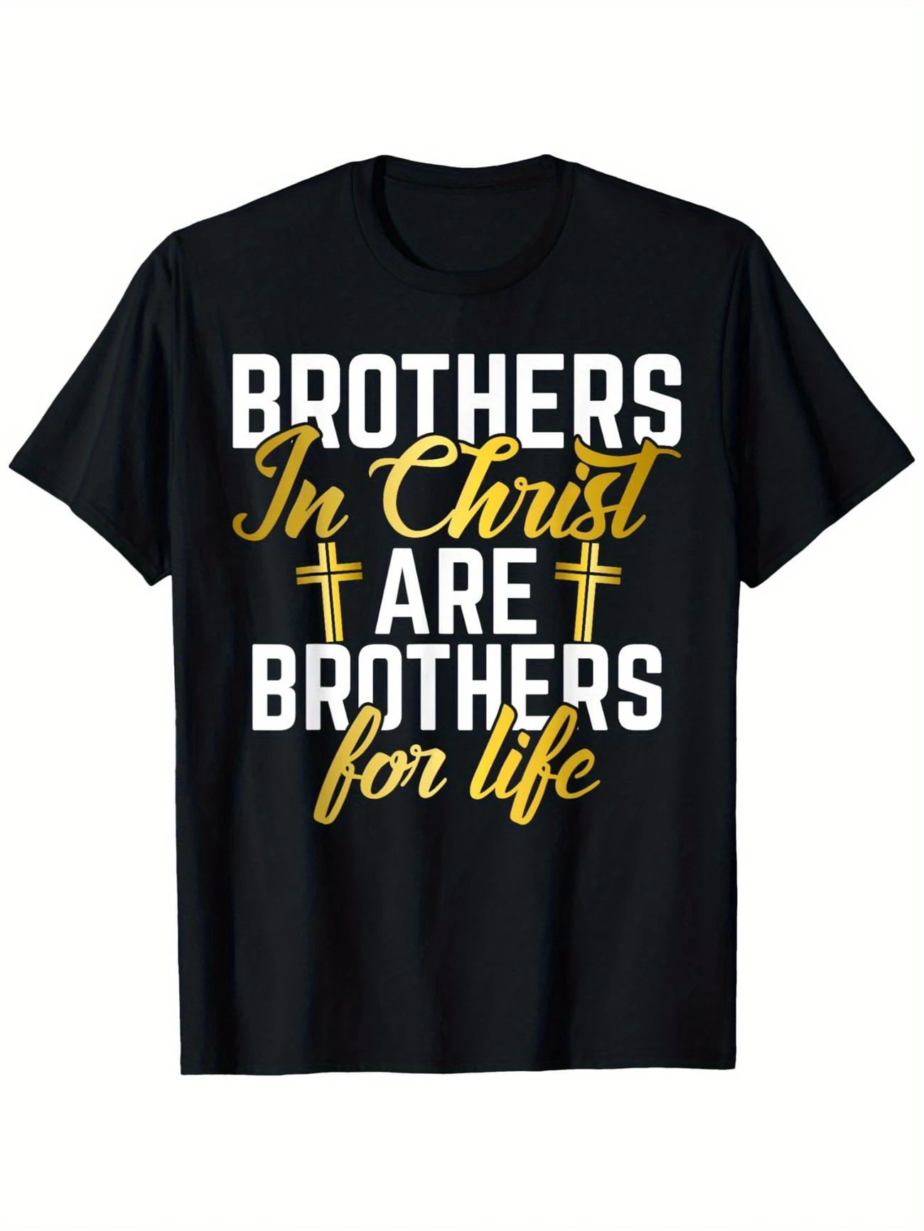 100% cotton tshirts men tee Brothers in Christ are Brothers for Life ...