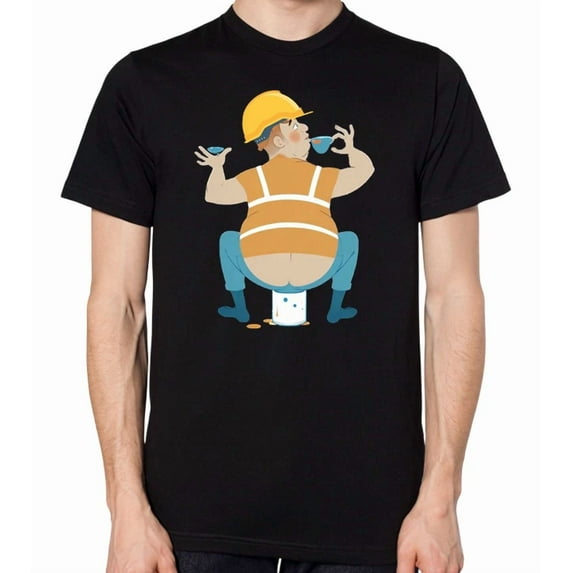 100% cotton tshirts men tee Builder's Bum T-Shirt Men Women Unisex ...