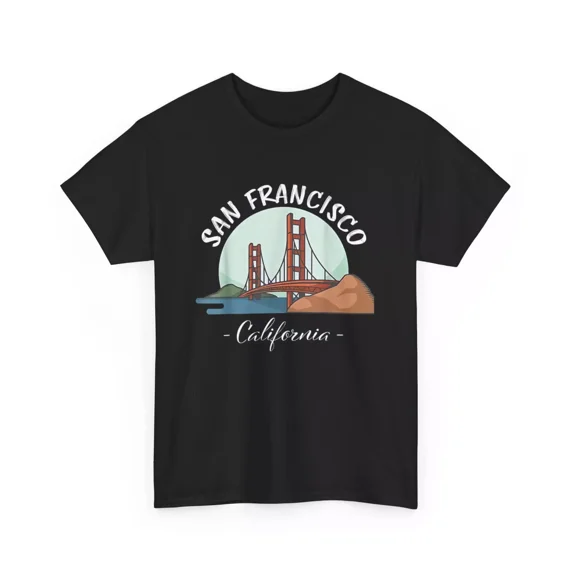 100% cotton tshirts men tee California - San Francisco Gift Golden Gate ...
