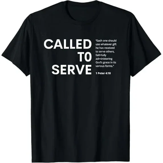 100% cotton tshirts men tee Called To Serve - Gospel Christian Missions ...