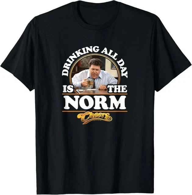 100% cotton tshirts men tee Cheers - Drinking All Day Is The Norm ...