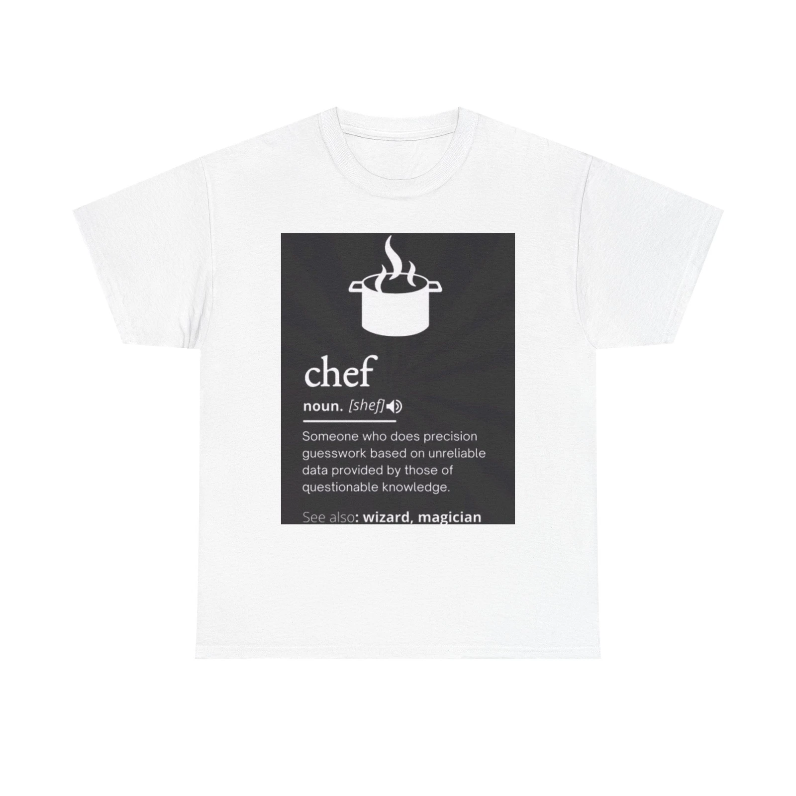 100% cotton tshirts men tee Chef Definition Graphic T Shirt Funny ...