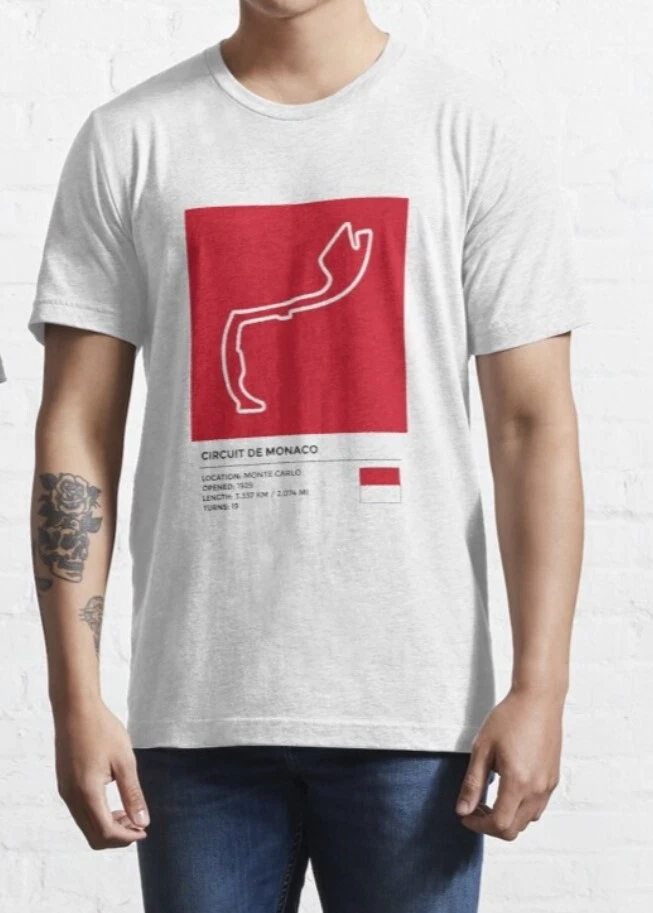 100% cotton tshirts men tee Circuit De Monaco - Monaco Grand Prix Racing %100 Premium Cotton ...