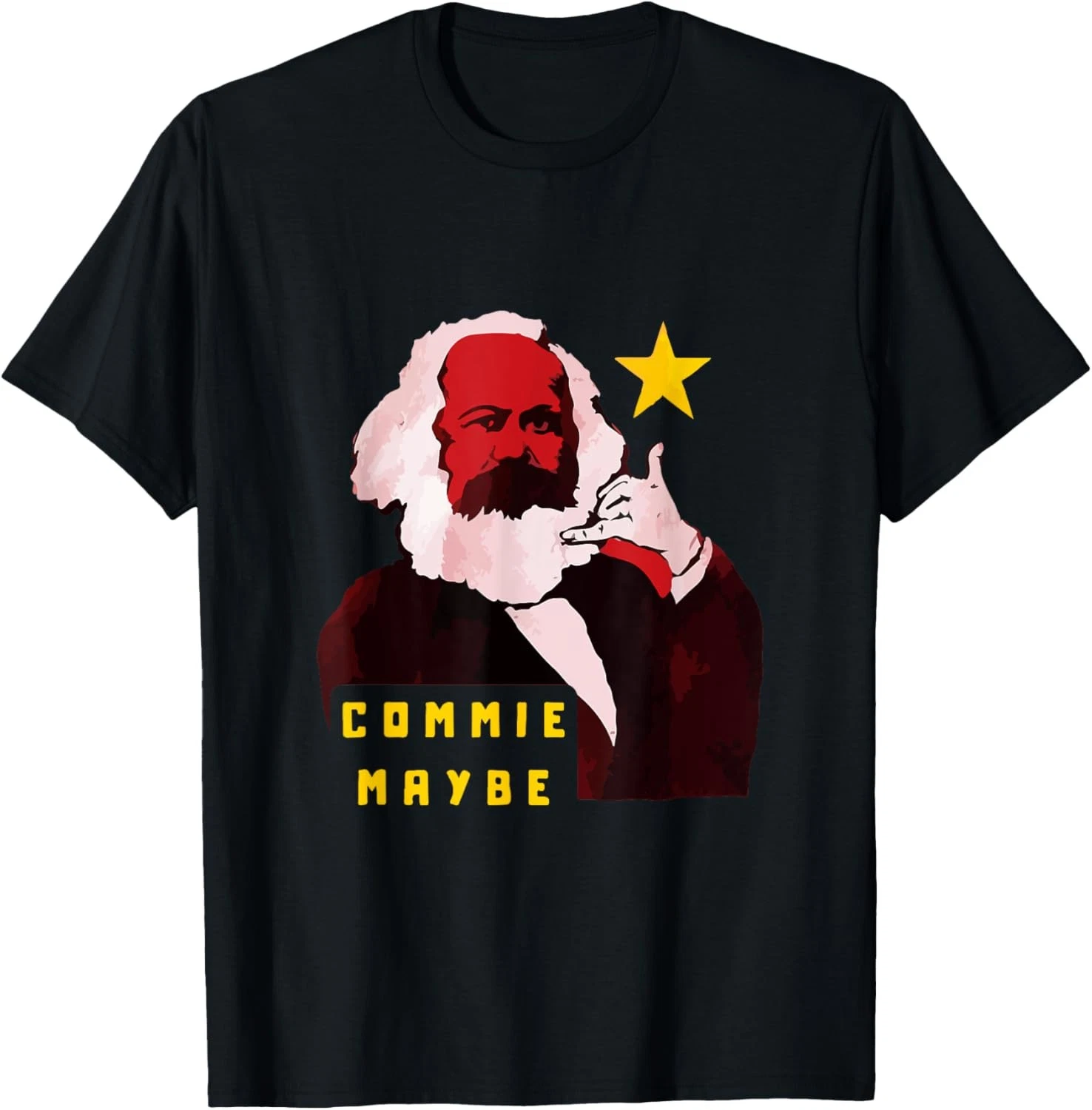 100% cotton tshirts men tee Commie Maybe T-Shirt Hoodie - Walmart.com