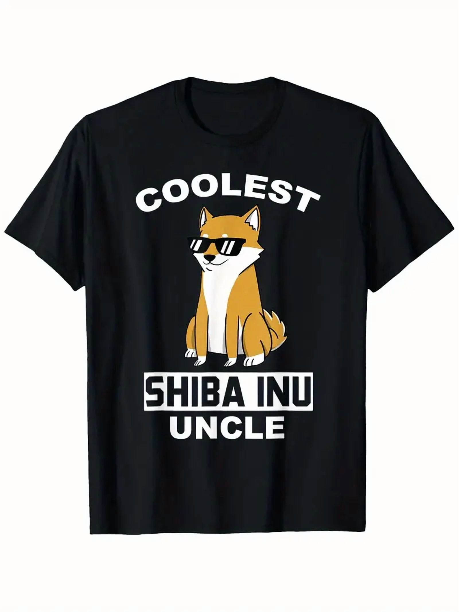 100% cotton tshirts men tee Coolest Shiba Inu Uncle Dog T-Shirt, 100% ...