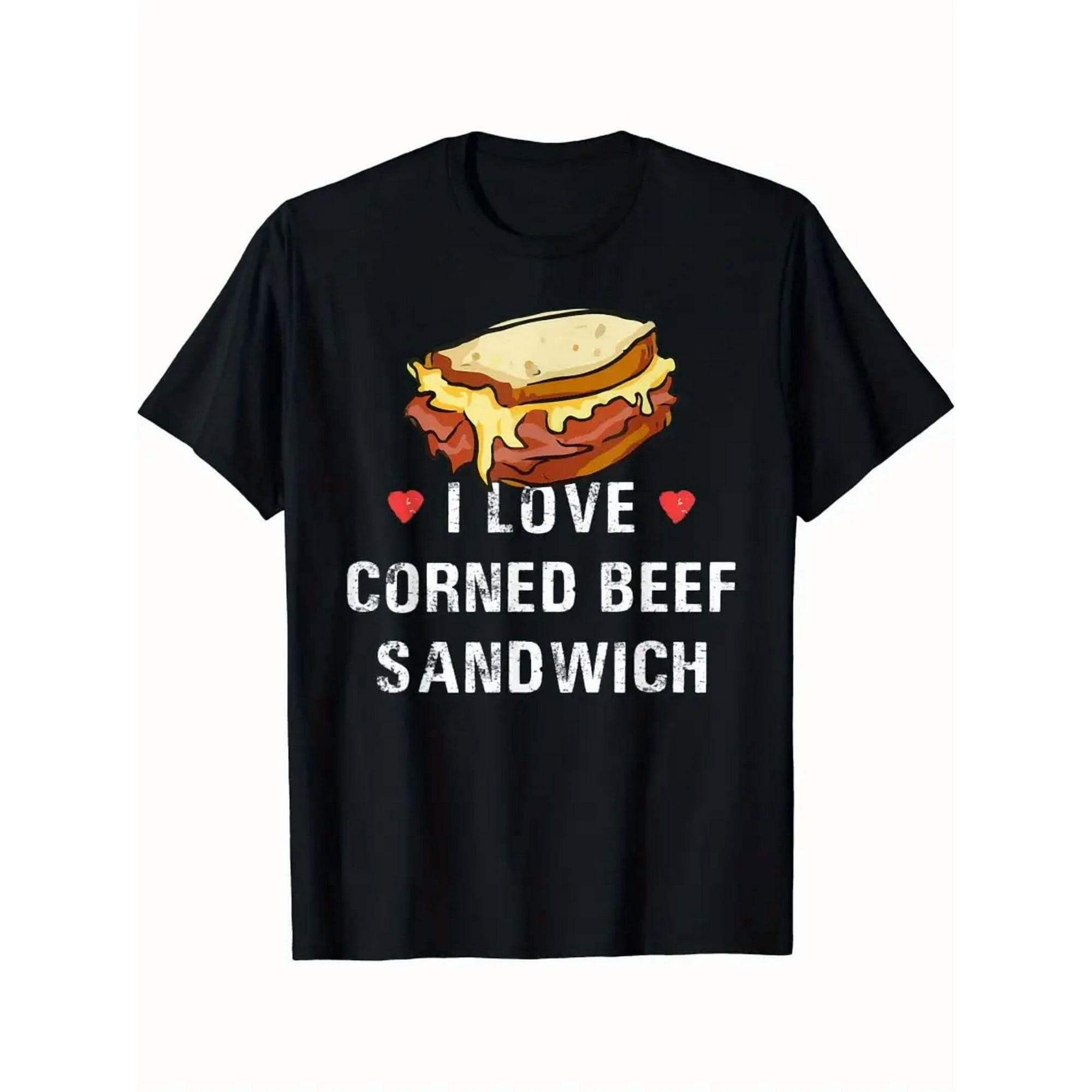 100% cotton tshirts men tee Corned Beef Sandwich Lover's Cotton T-Shirt ...
