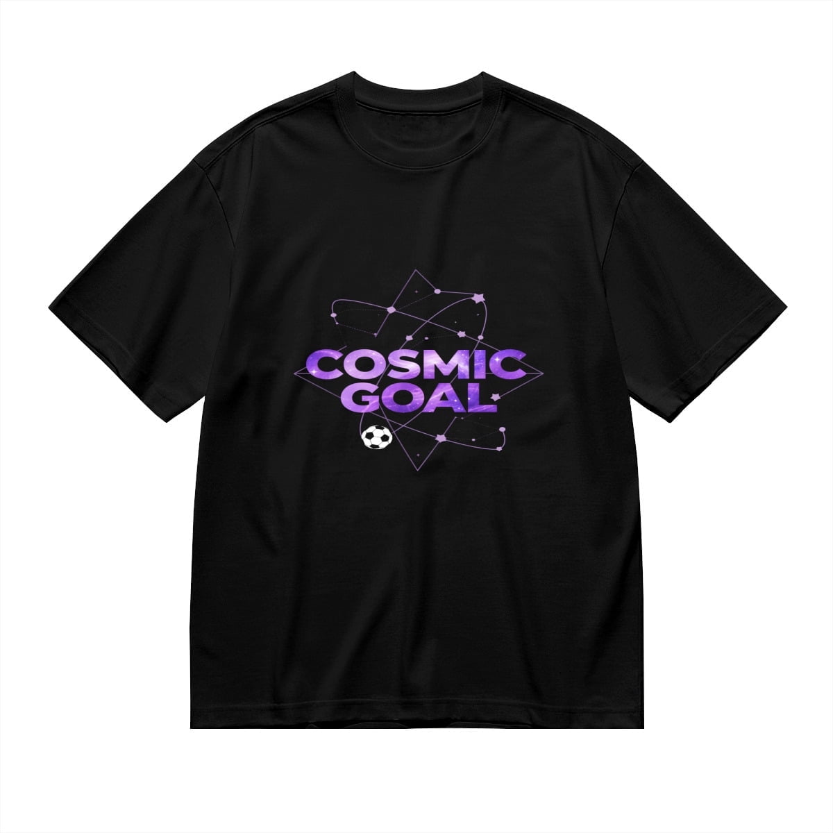 100% cotton tshirts men tee Cosmic Goal, Football Constellation Print 1, Vintage T Shirt, Cotton ...