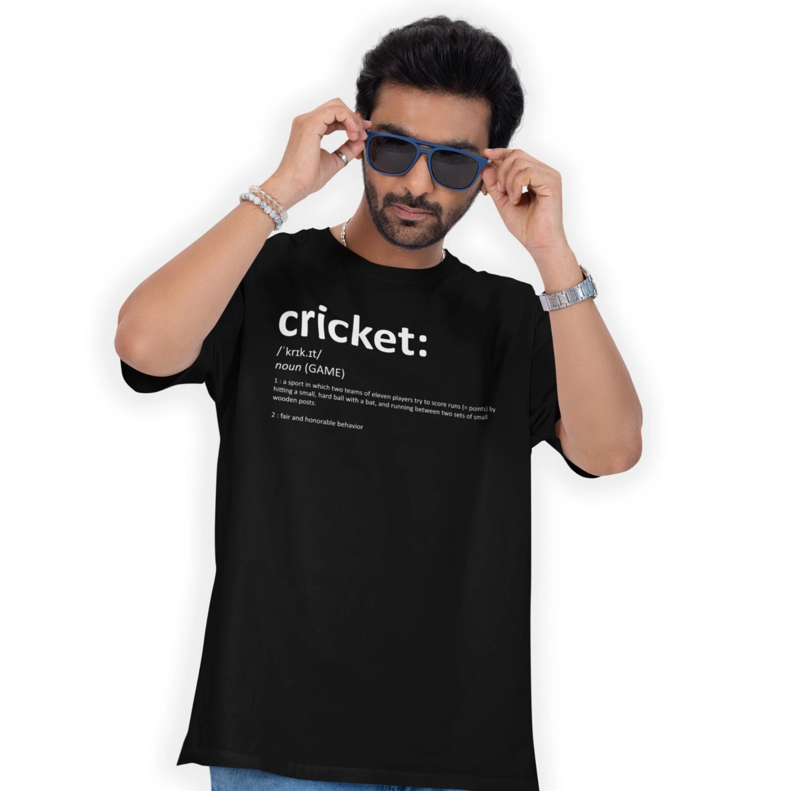 100% cotton tshirts men tee Cricket Word Definition T-Shirt Sports ...