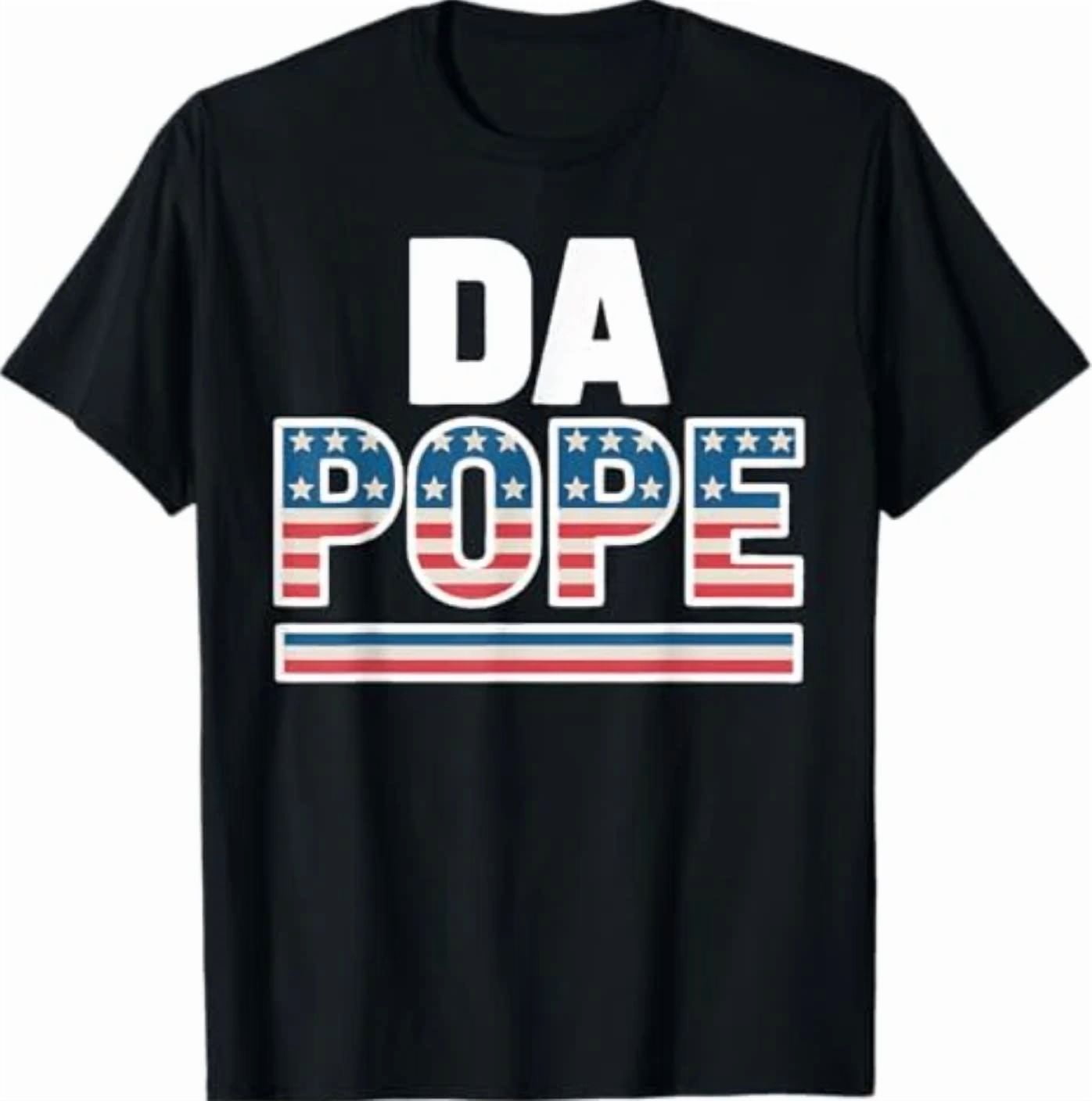 100% cotton tshirts men tee DaPope From America Chicago Pope Leo XIV T ...