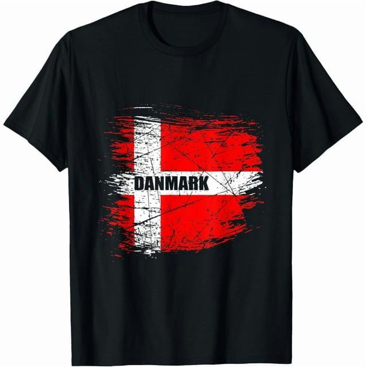 100% cotton tshirts men tee Denmark Flag Danish Roots Scandinavian Love ...