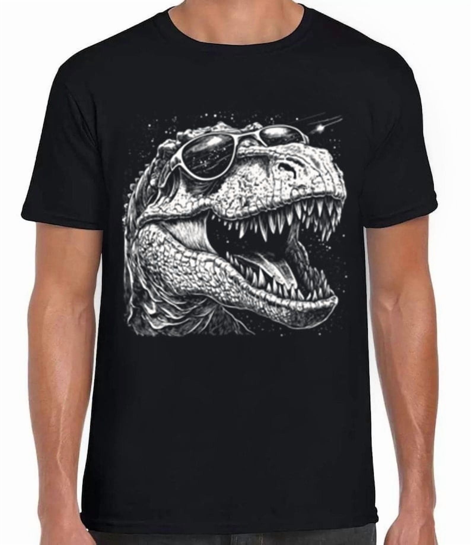 100% cotton tshirts men tee Dinosaur Going Extinct T Rex Asteroids ...