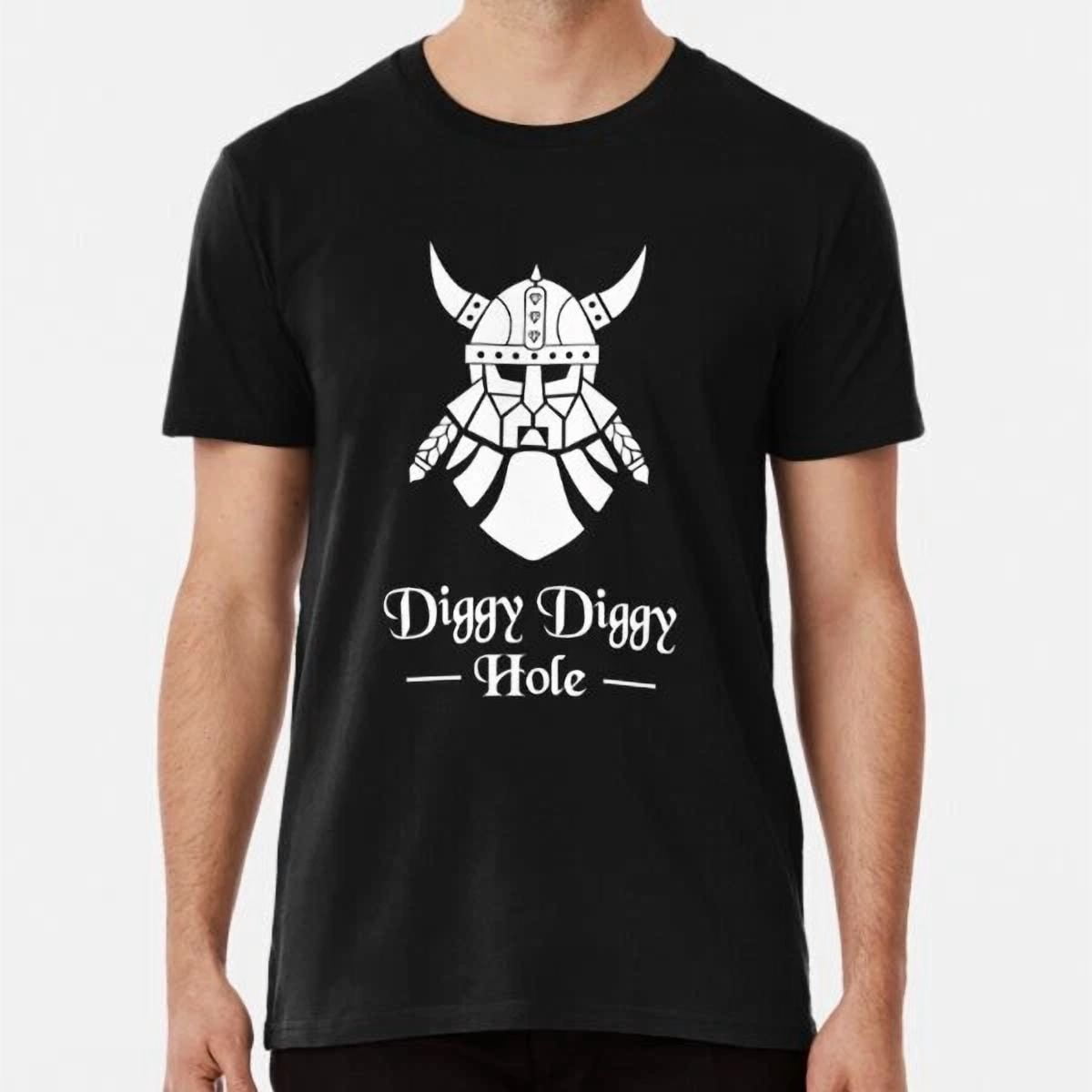 100% cotton tshirts men tee Dwarf diggy hole white T-Shirt - Walmart.com