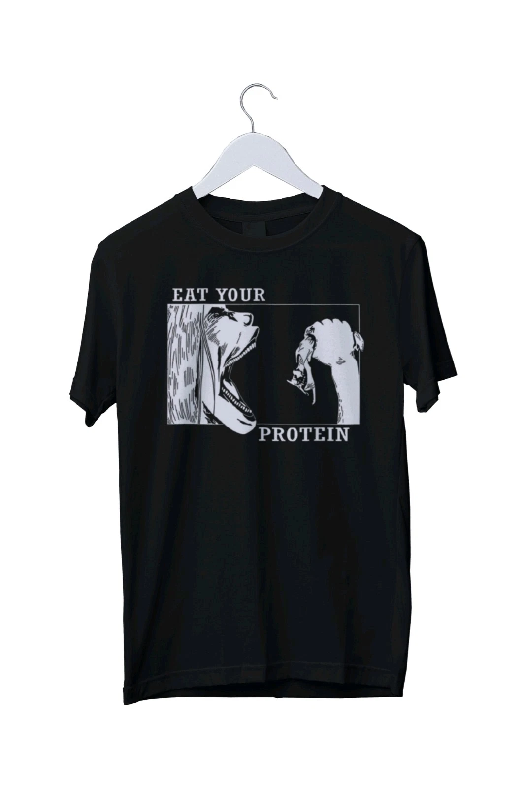 100% cotton tshirts men tee Eat Your Protein Graphic T-Shirt Mens ...
