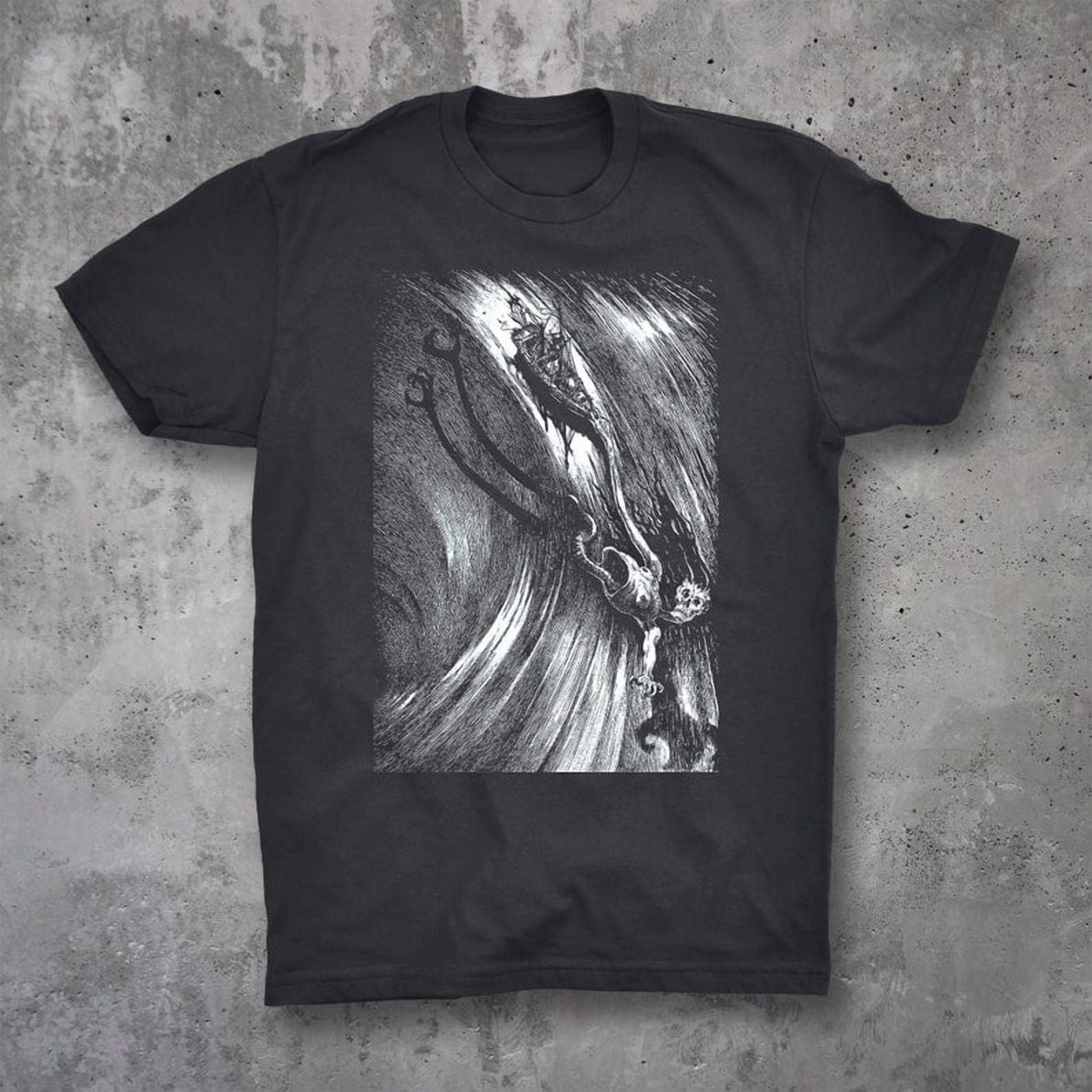 100% cotton tshirts men tee Edgar Allen Poe - Descent Into the ...