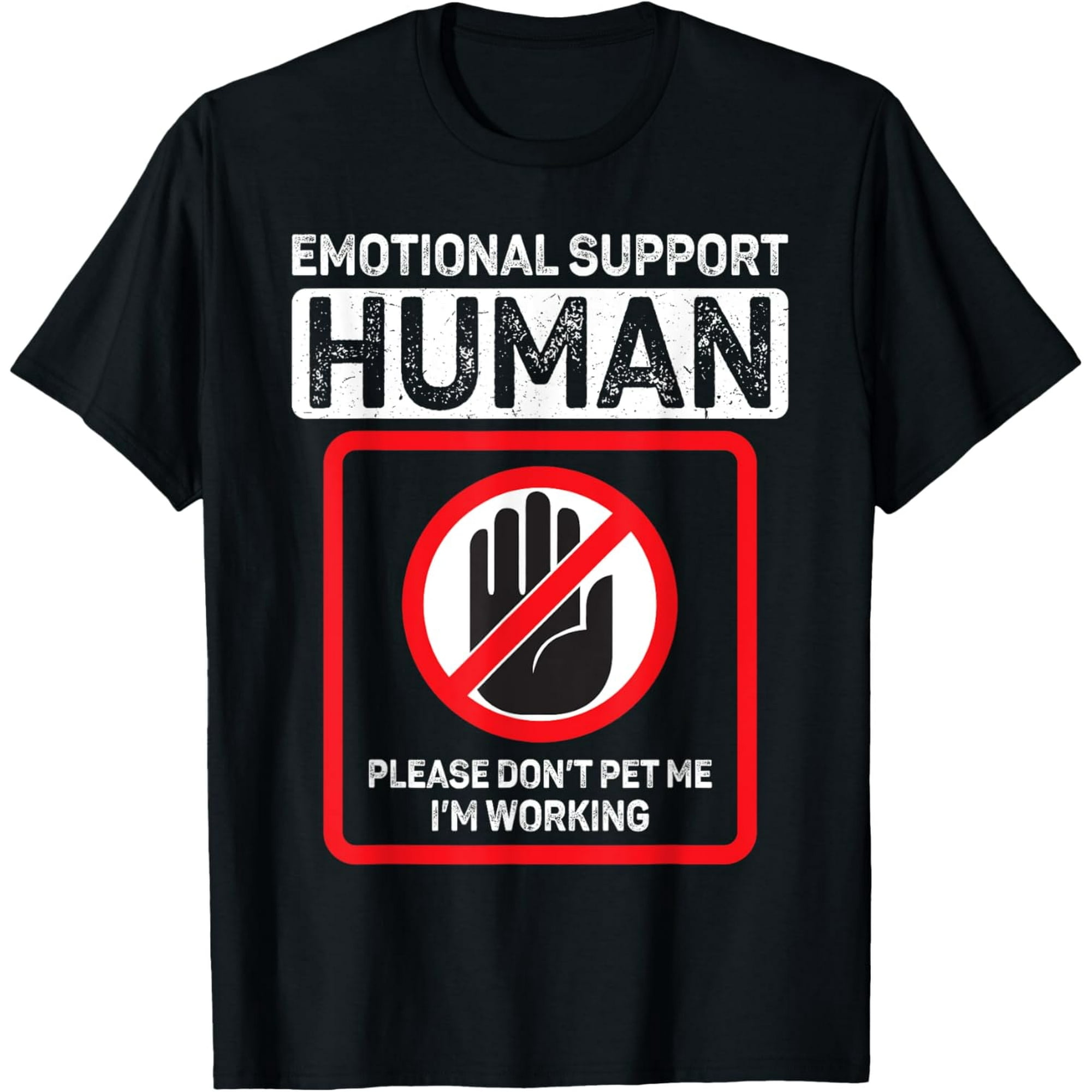 100% cotton tshirts men tee Emotional Support Human Halloween Costume ...
