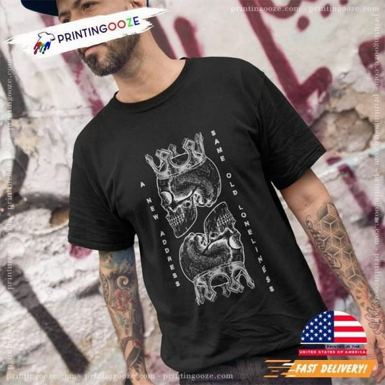 100% cotton tshirts men tee Fall Out Boy Singer Get Busy Living Or Get ...