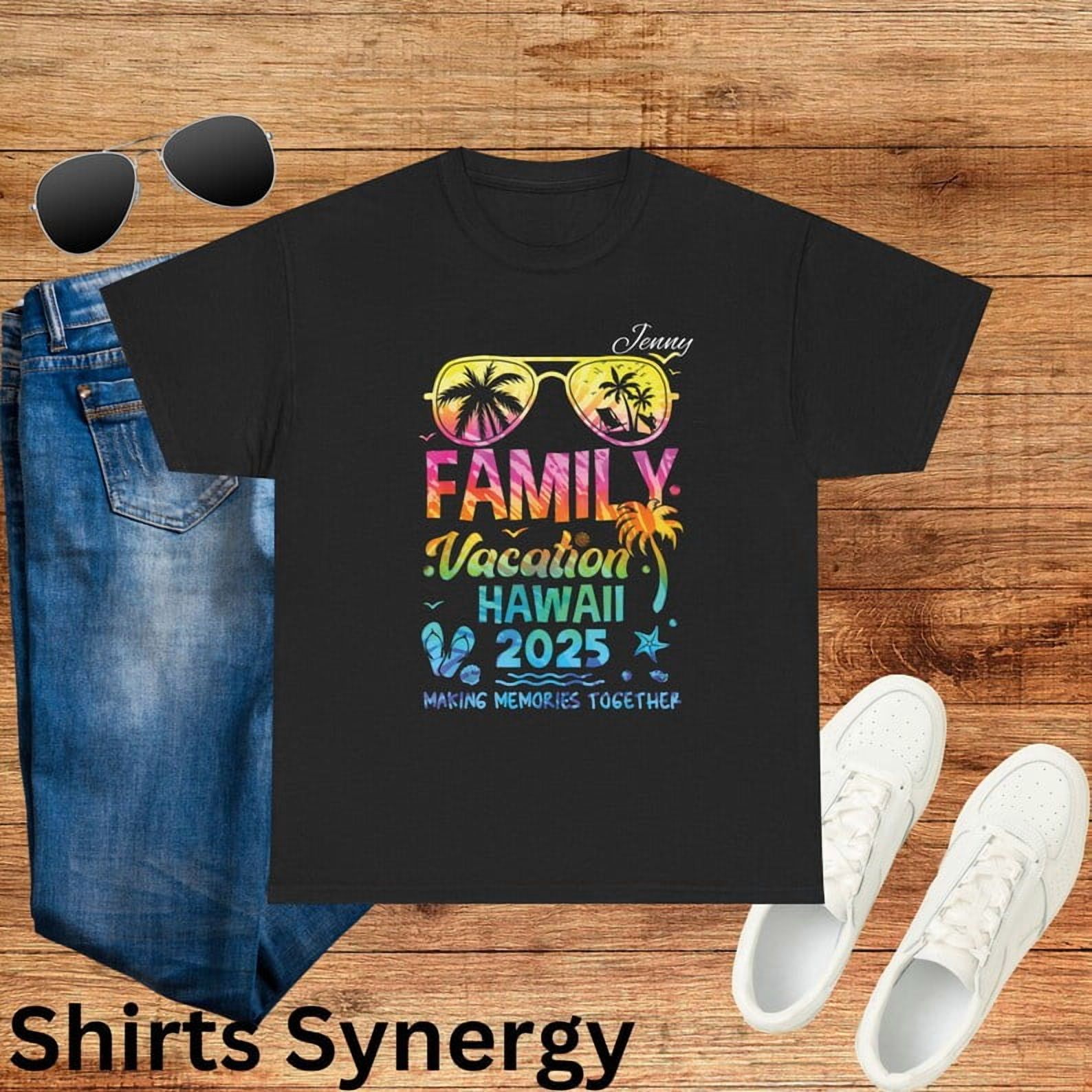 100% cotton tshirts men tee Family Vacation Hawaii 2025 Unisex Tee ...
