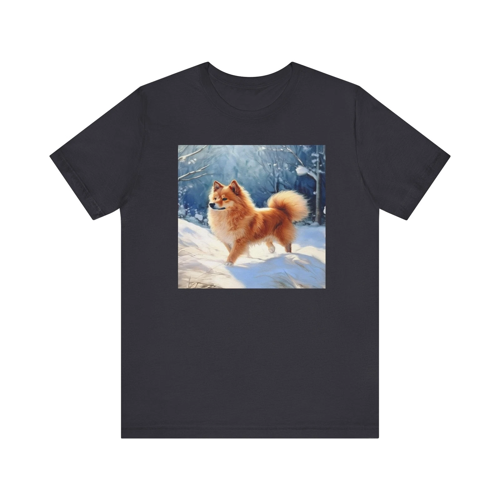 100% cotton tshirts men tee Finnish Spitz Unisex Jersey Short Sleeve ...