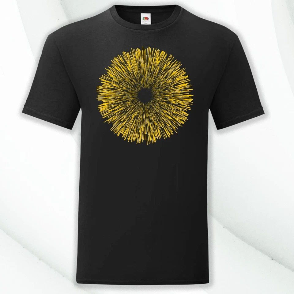 100% cotton tshirts men tee Firework Burst Sparks T-Shirt Hand Printed ...