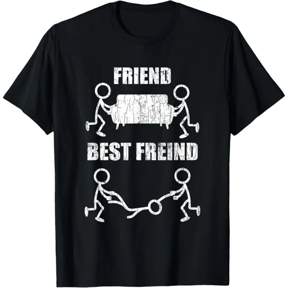 100% cotton tshirts men tee Friend Vs Best Friend Funny BFF Bestie Graphic T-Shirt Hoodie ...