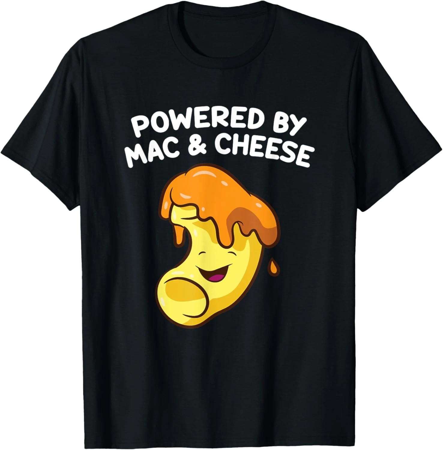 100% cotton tshirts men tee Funny Mac And Cheese Food Lover Powered By Mac & Cheese T-Shirt ...