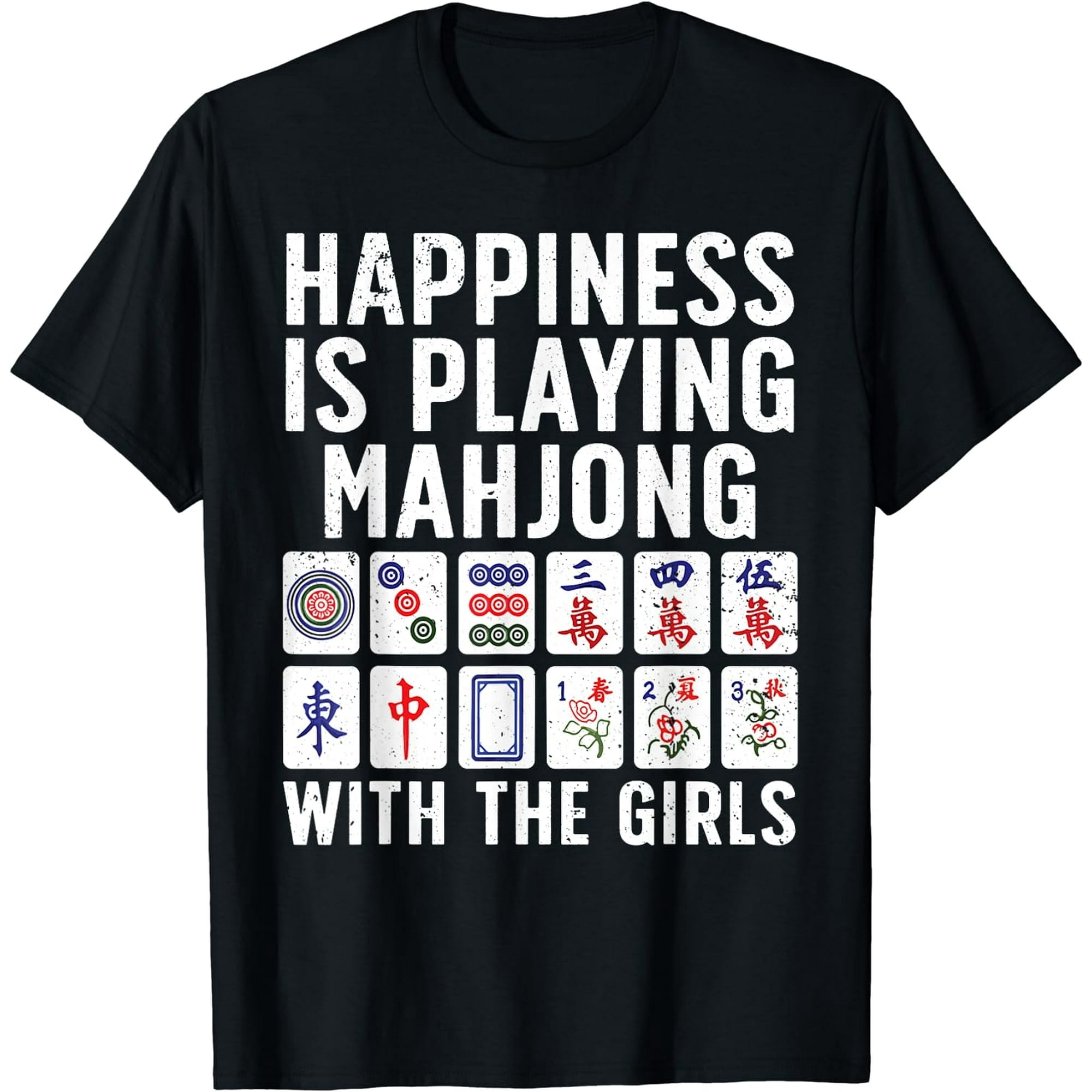 100% cotton tshirts men tee Funny Mahjong For Women Girls Tile Game Mah ...