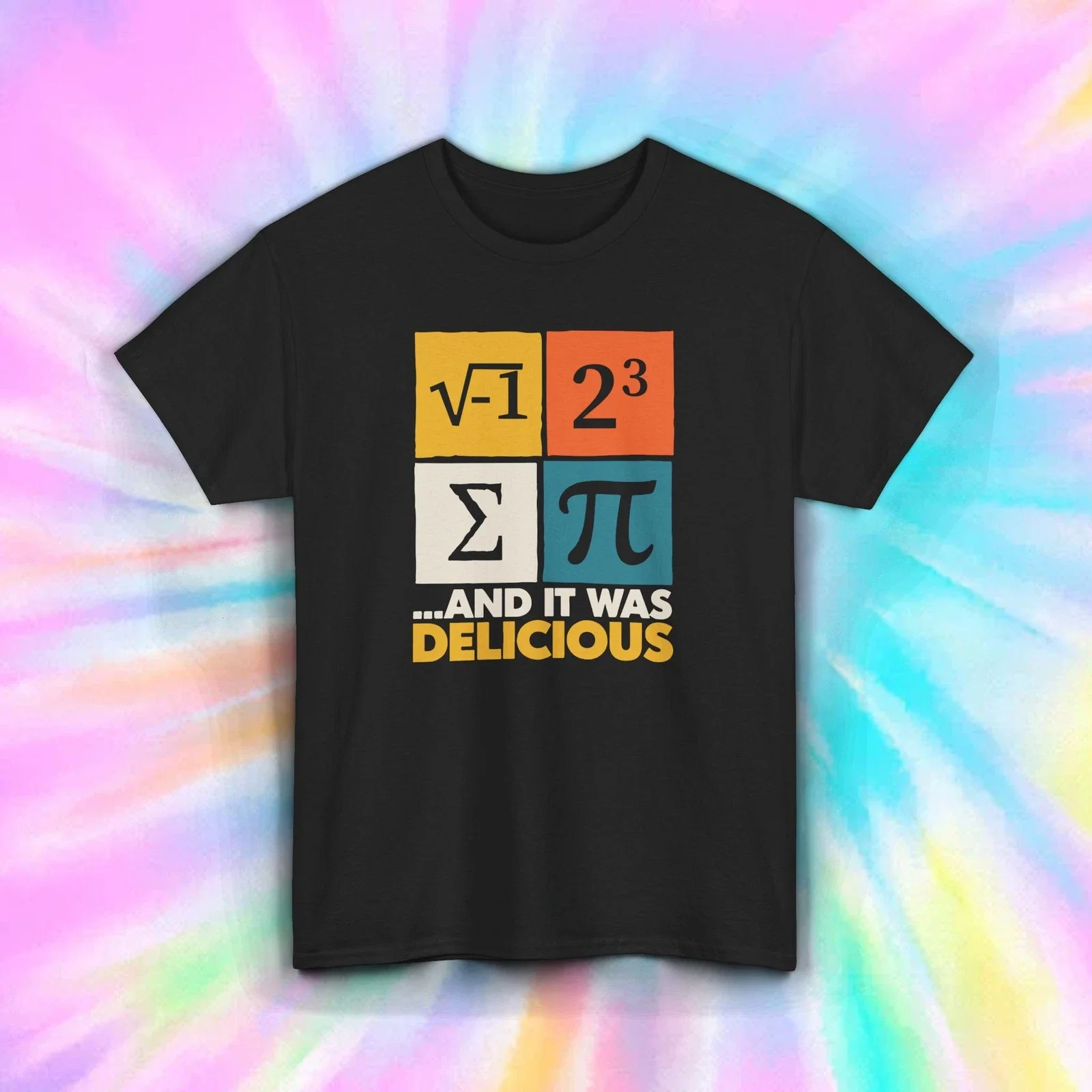 100% cotton tshirts men tee Funny Math Joke Graphic Tee I Ate Some Pie ...