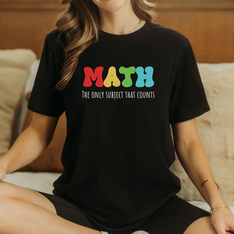 100% cotton tshirts men tee Funny Math Teacher Shirt Mathematics ...