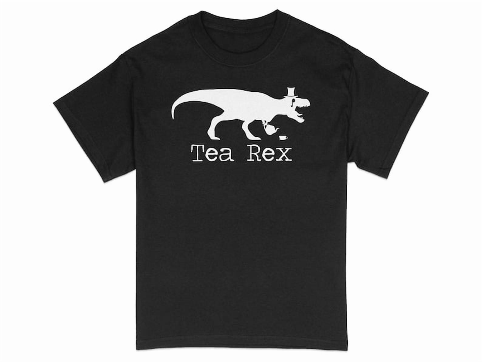 100% cotton tshirts men tee Funny Tea Rex Dinosaur T-Shirt, Humorous ...