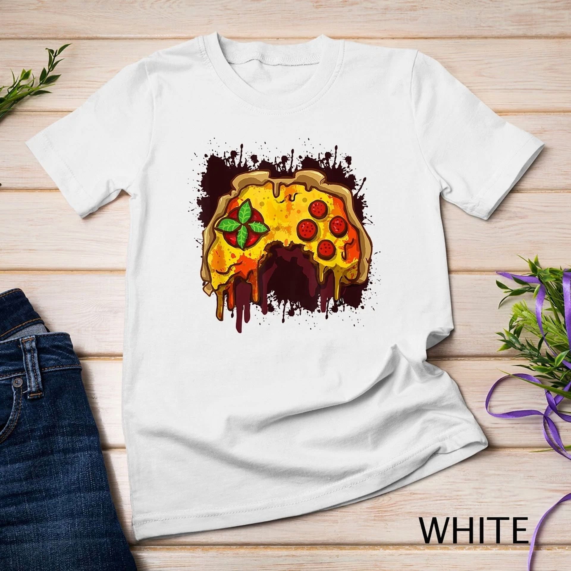 100% cotton tshirts men tee Gamer Pizza Gaming Controller Food Lover ...