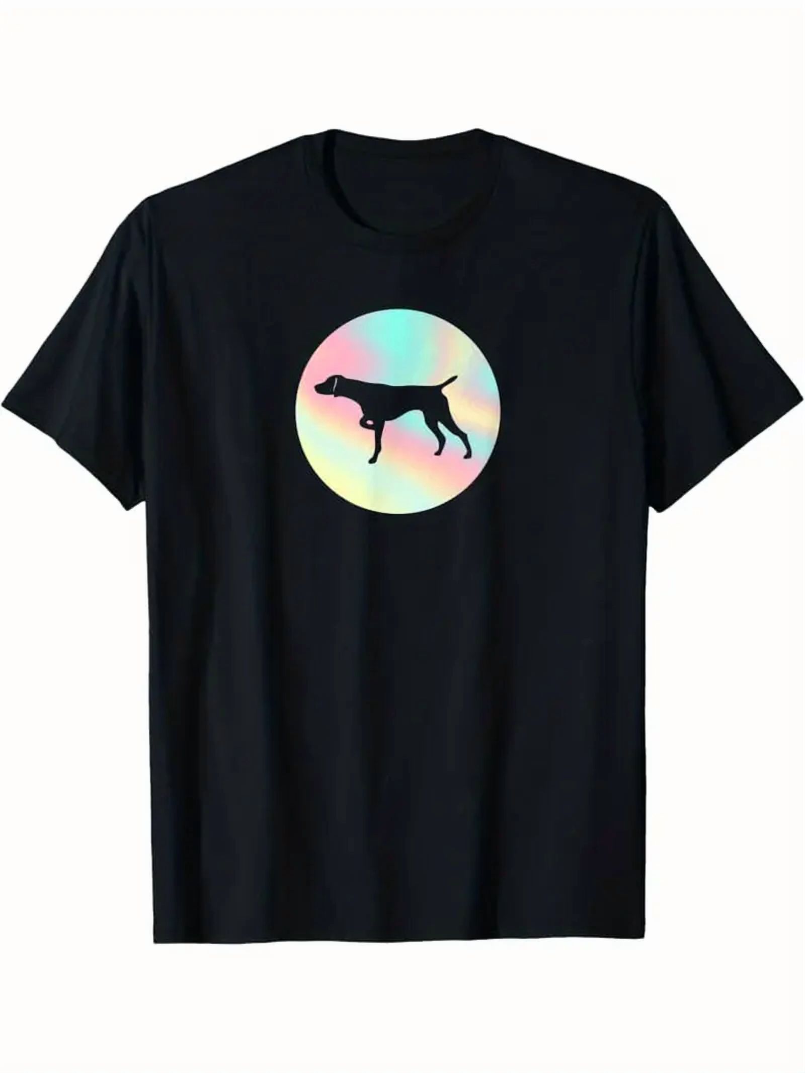 100% cotton tshirts men tee German Shorthair Pointer Bird Dog Circle ...