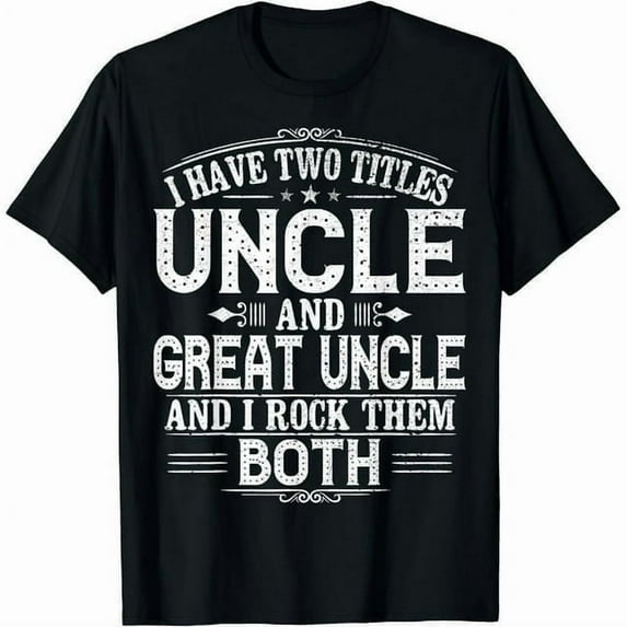 100% cotton tshirts men tee Gift for New Great Uncle - Uncles Great Uncle T-Shirt - Walmart.com