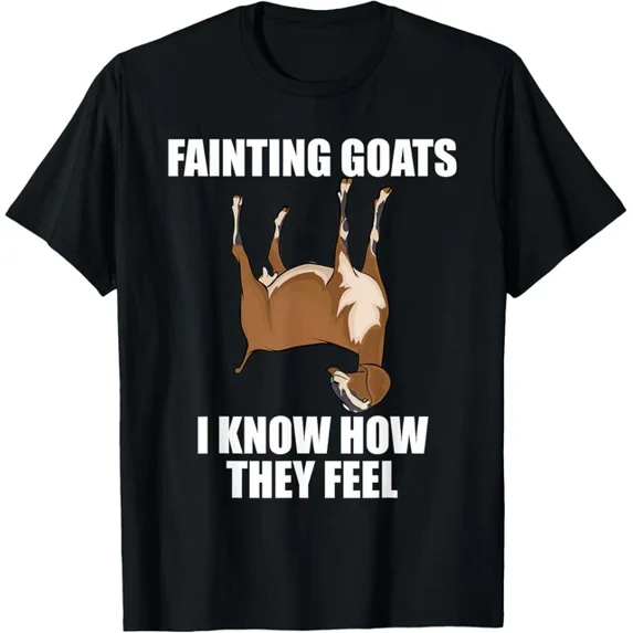 100% cotton tshirts men tee Goat Lover Farmer Fainting Goats I Know How ...