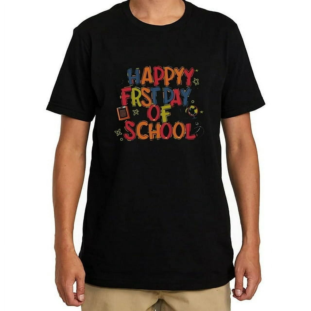100% cotton tshirts men tee Happy First Day Of School Teacher Students ...